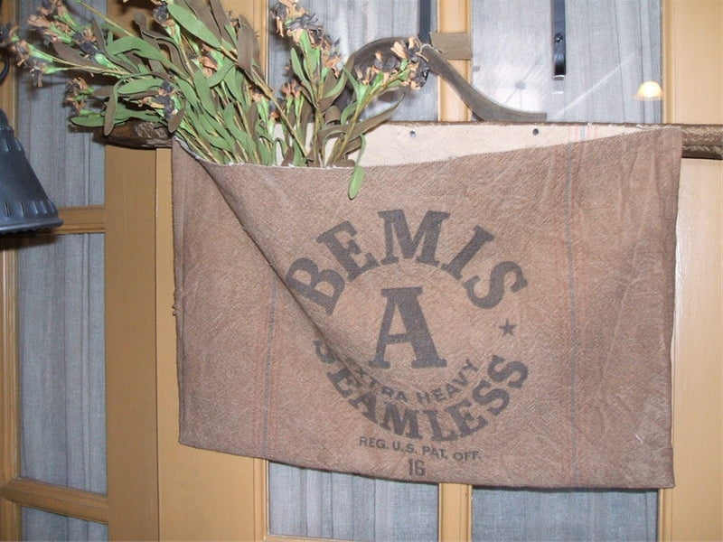 primitive old feed sack bags, tobacco sticks & leather straps – Cottage ...